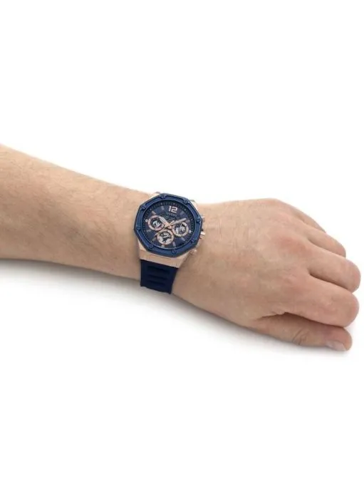 خرید ساعت مچی کرنوگراف سیلیکونی گس مدل gw0263g2 به قطر 44 میلی متر، آبی ...